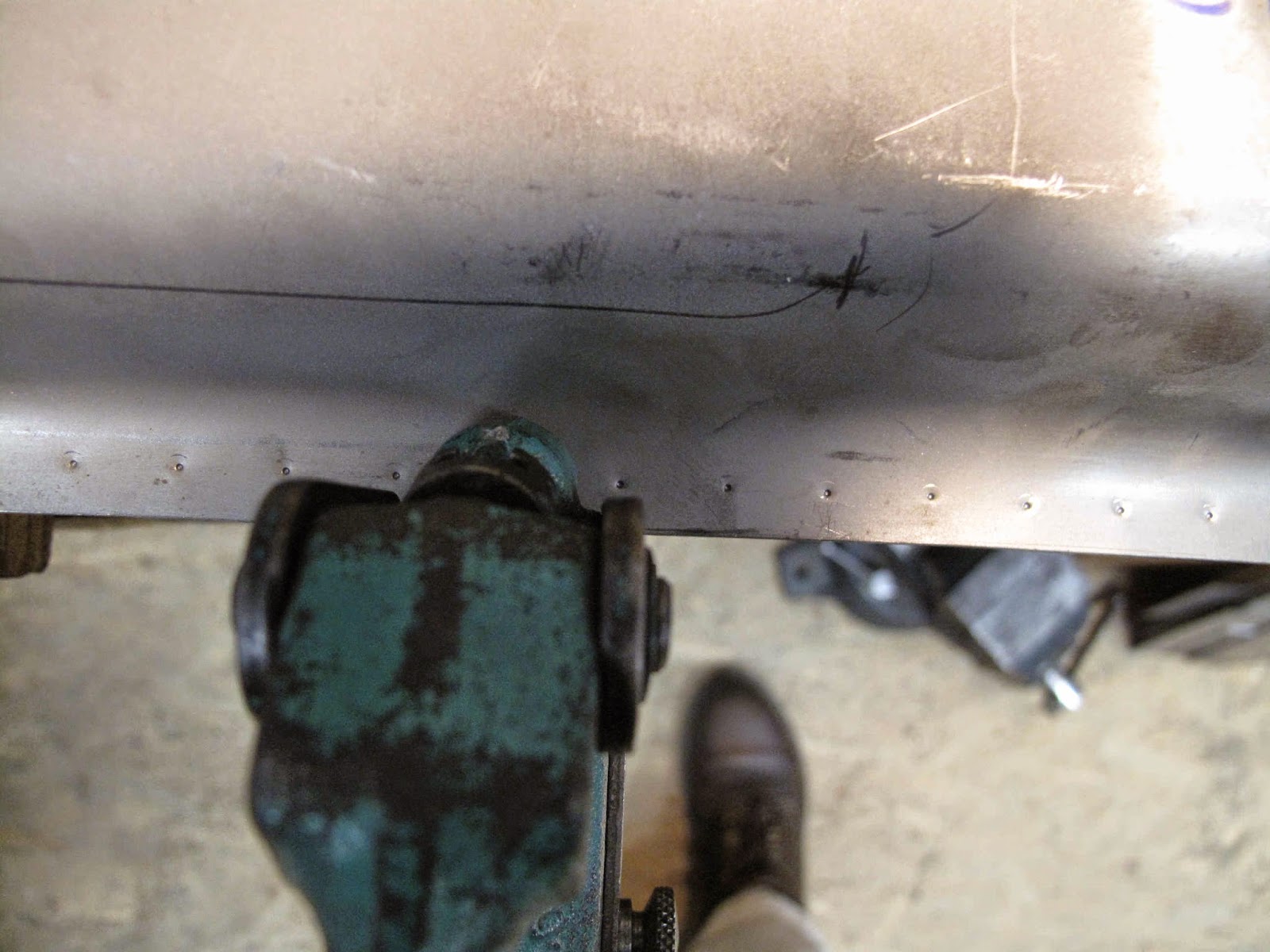Curtiss OX-5 Rebuild: Weld Bumps on Exhaust Manifold Shells