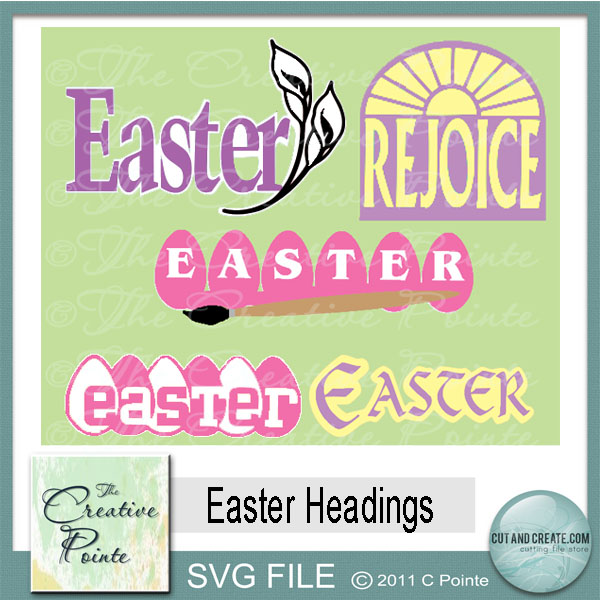 The Creative Pointe: Happy Easter! SVG File: Easter Heading