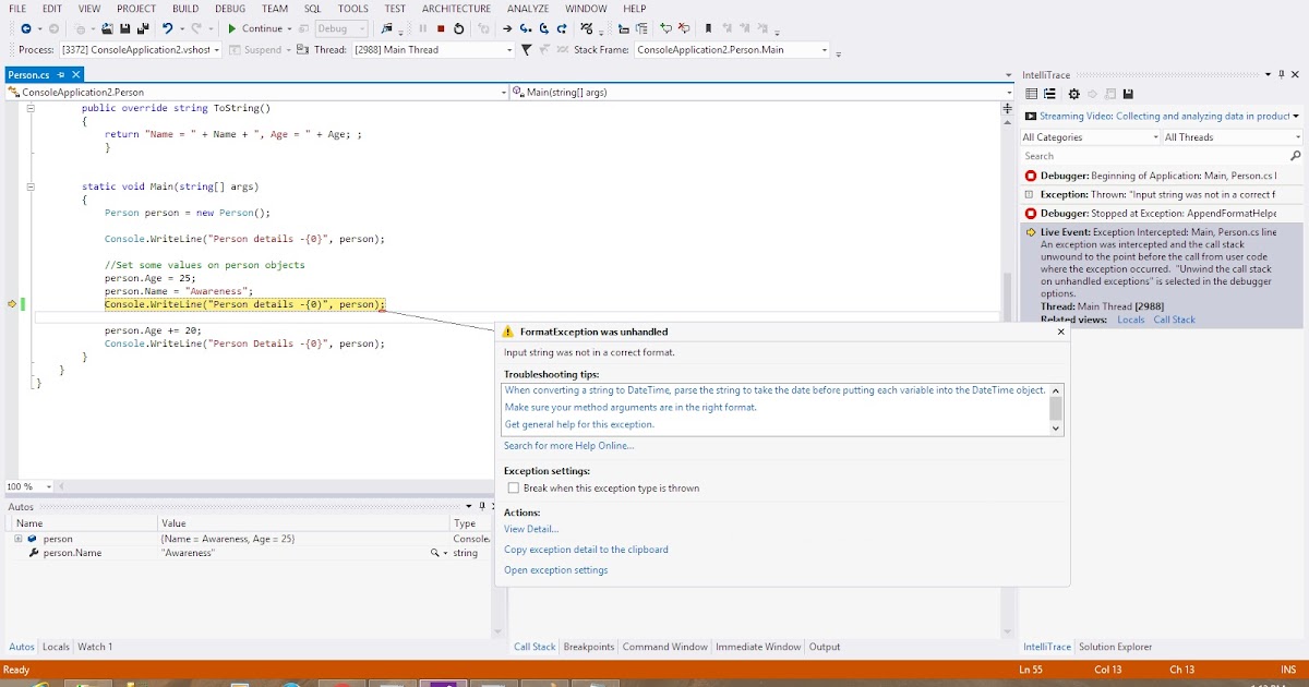 Buildf5 Formatexception Was Unhandled Input String Was Not In A Correct Format