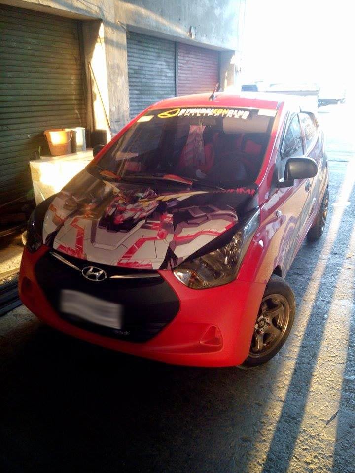 Customized Hyundai Eon Hood: Unicorn Gundam Destroy Mode - Gundam Kits ...