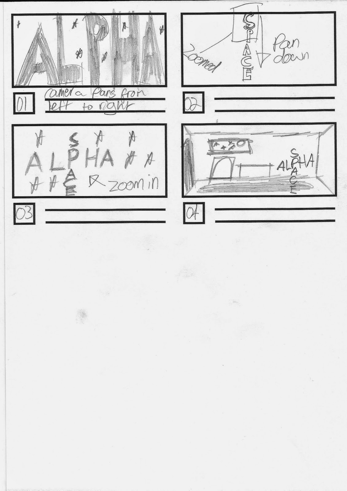 Animation: Introduction scene storyboards -done-