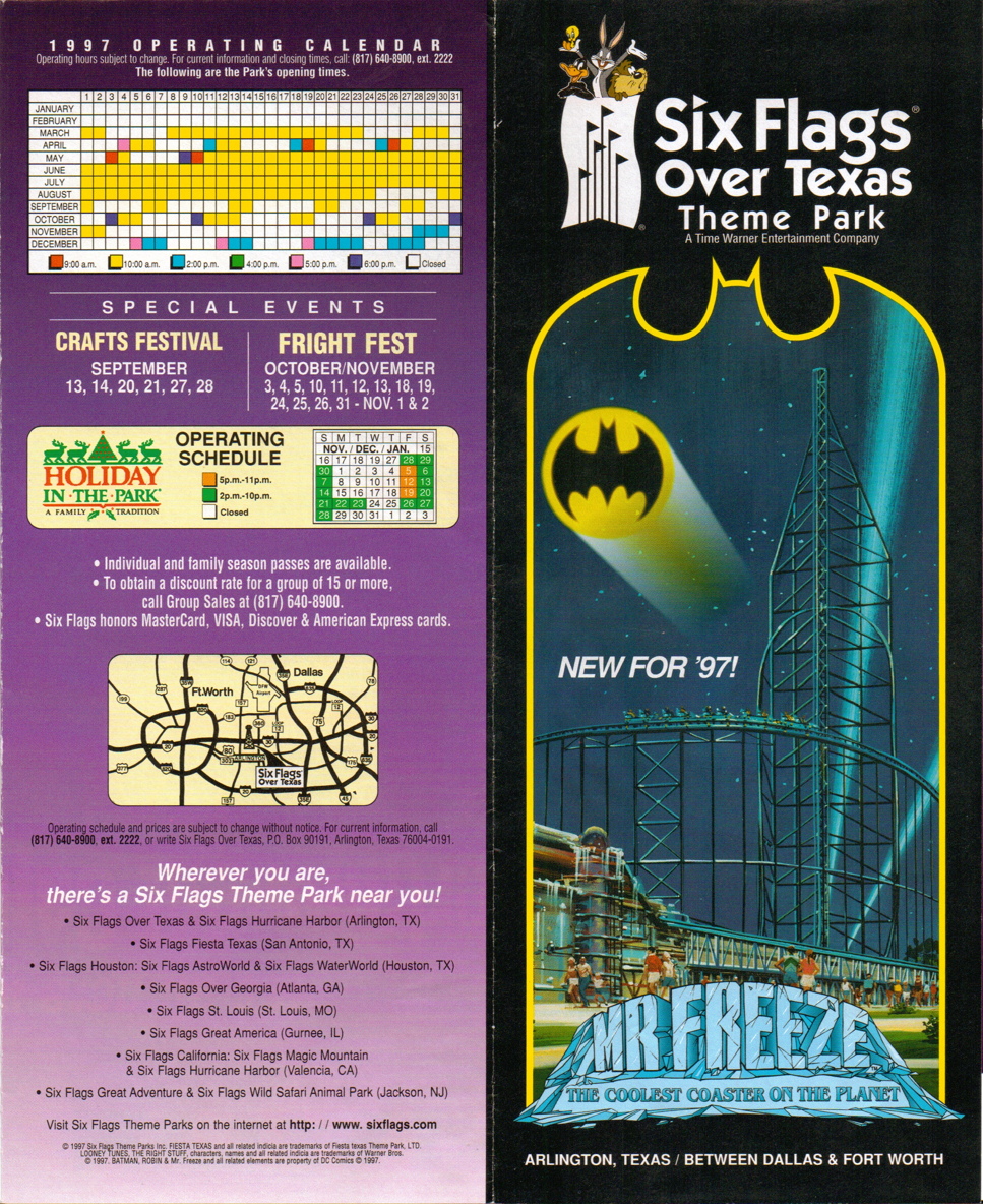 NewsPlusNotes: From The Vault: Six Flags Over Texas 1997 Brochure