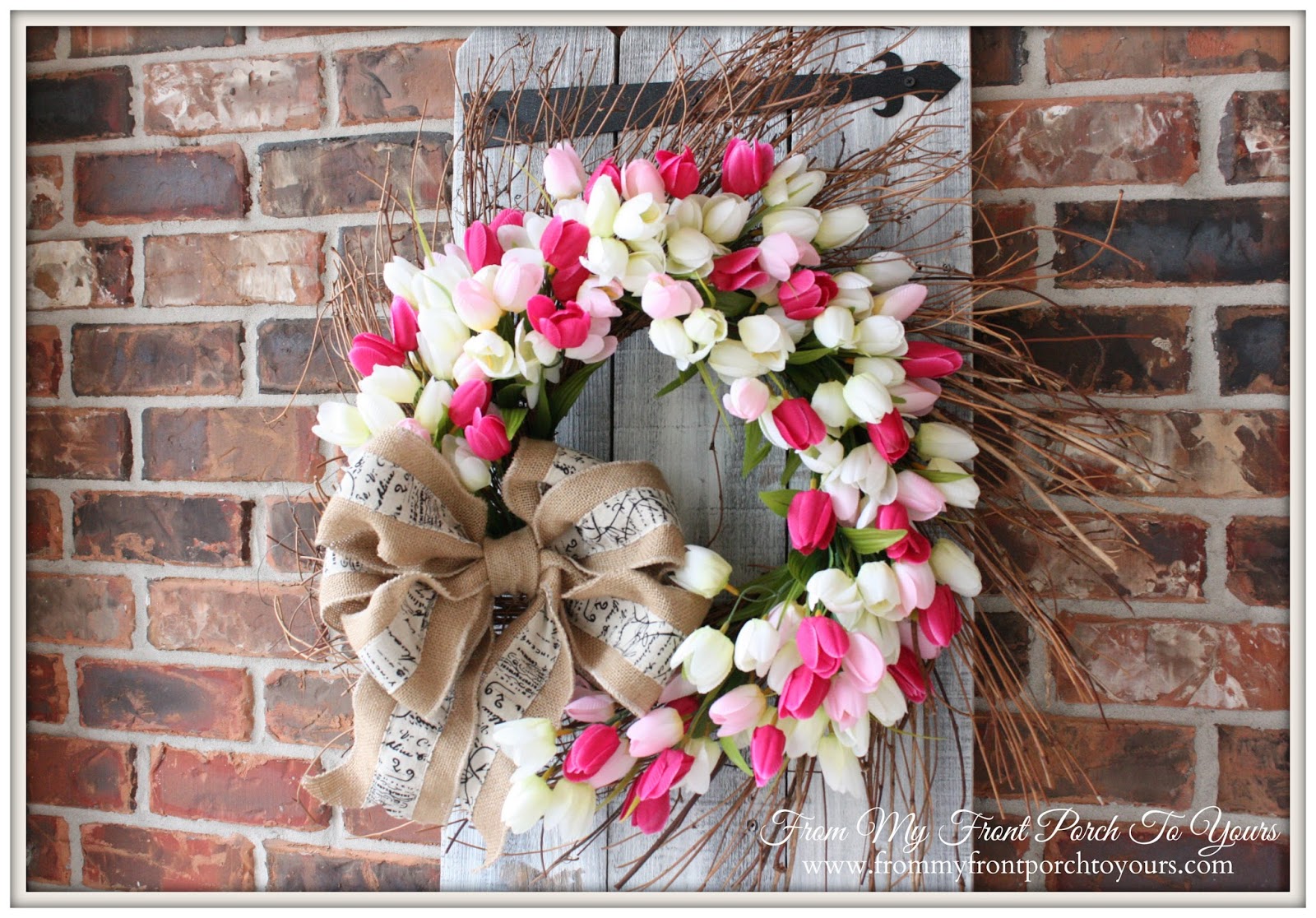 From My Front Porch To Yours: Easy DIY Spring Tulip Wreath