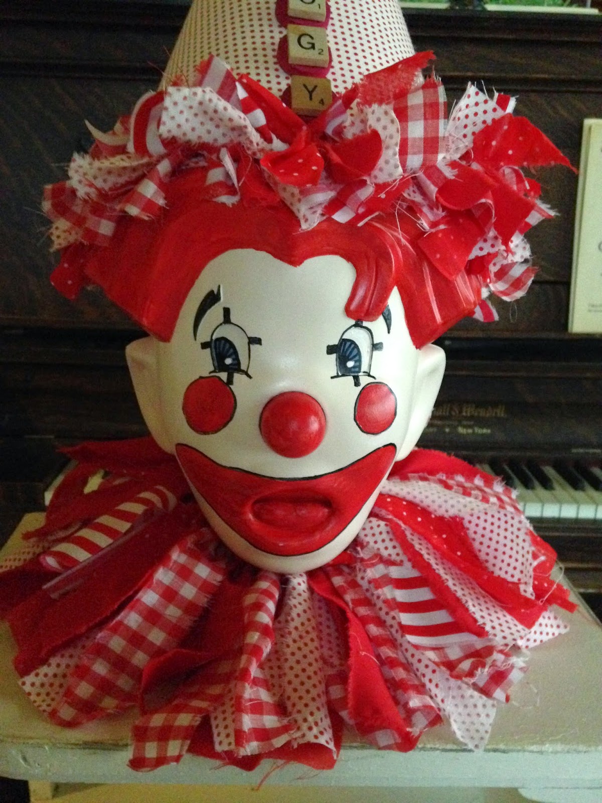 Pollyanna Reinvents: Upcycled Clown Stand - Trash to Treasure!