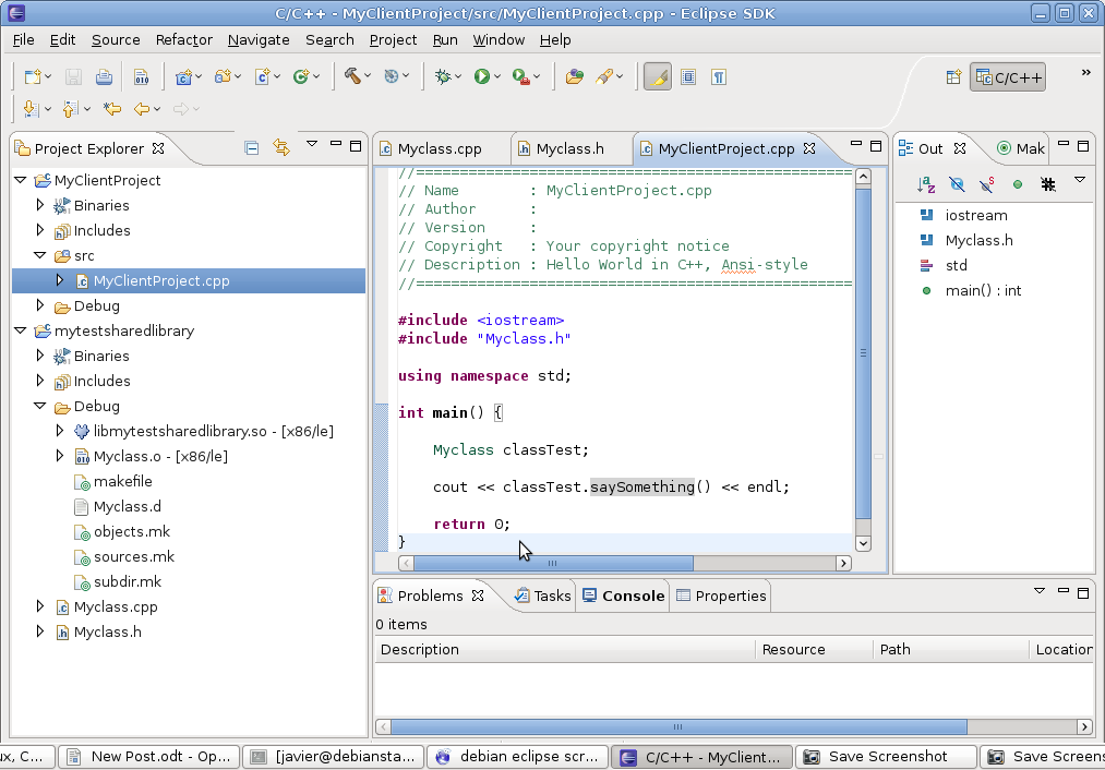 Linux, C++ and other Tortures: Shared Libraries with Eclipse