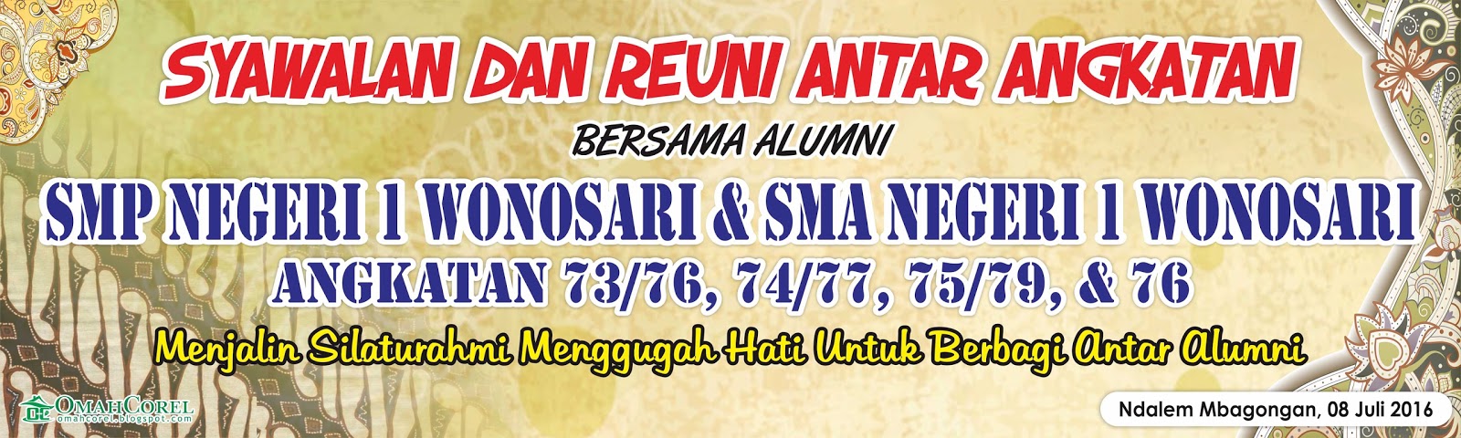 Desain Spanduk Syawalan dan Reuni Vector Cdr | Omah Corel