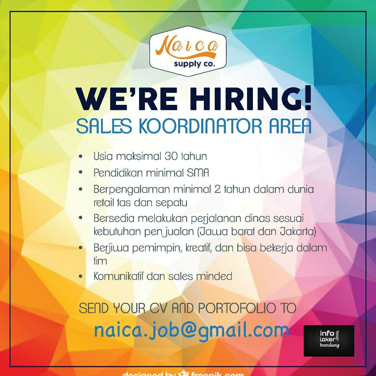 Lowongan Kerja Sales Koordinator Area Naica Supply Co Agustus 2017 ...