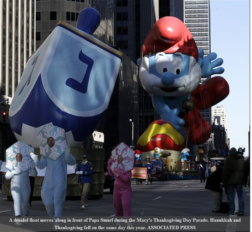 The dreidel balloon at the Macy's Thanksgiving Day Parade ~ Elder Of ...