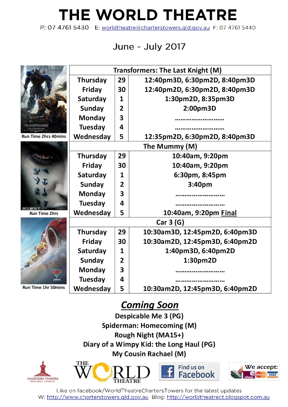 The World Theatre - Charters Towers: movies screening from 29 June to 5 ...