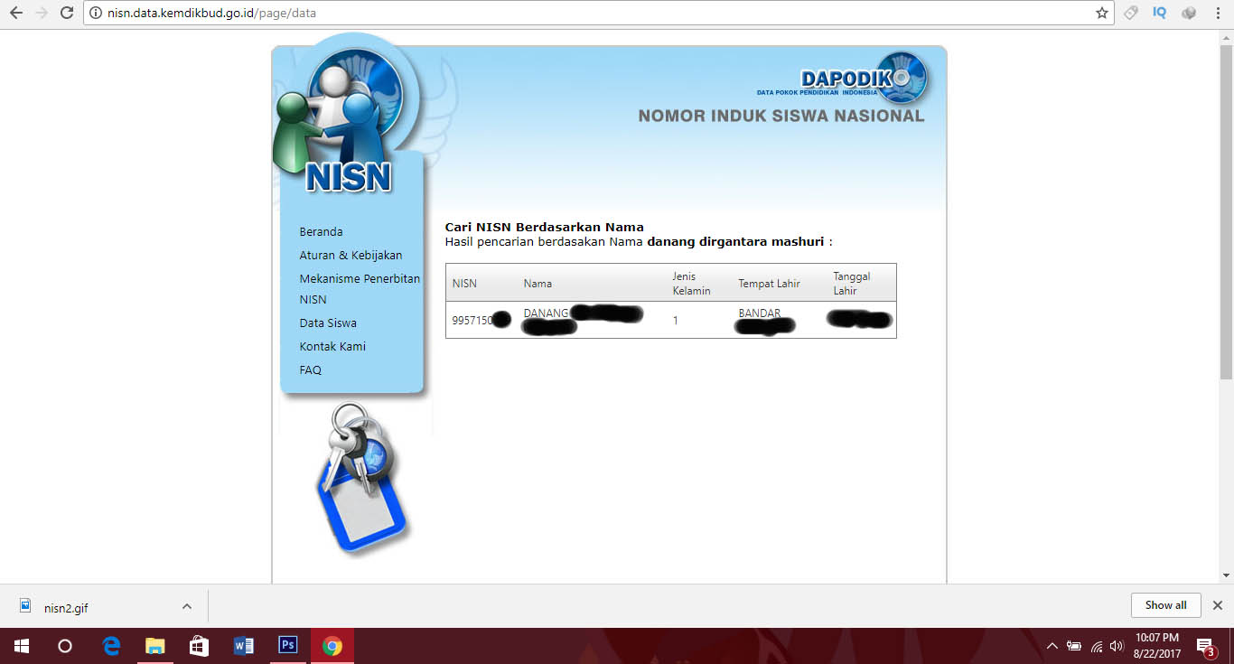 Cara Cek NISN Berdasarkan Nama Siswa dan Sekolah - Buwoh.com