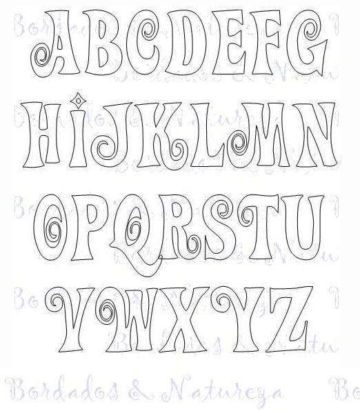 Moldes letras para mural - Imagui