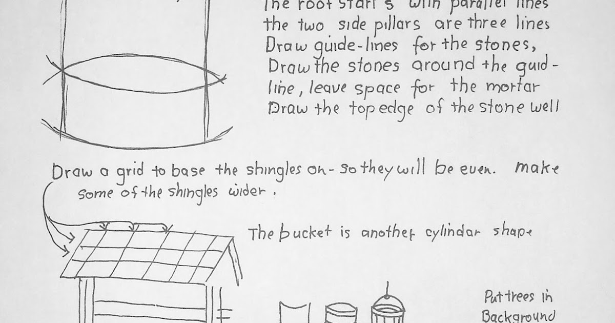 How to Draw Worksheets for The Young Artist: How to Draw a Well: Art ...