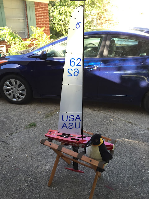 Model Yachting: Swing rig; spar completion and main sail