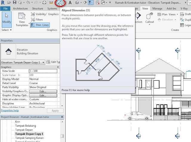 Tutorial Revit : Belajar Revit - Mengolah Tampilan Tampak ~ Kursus ...