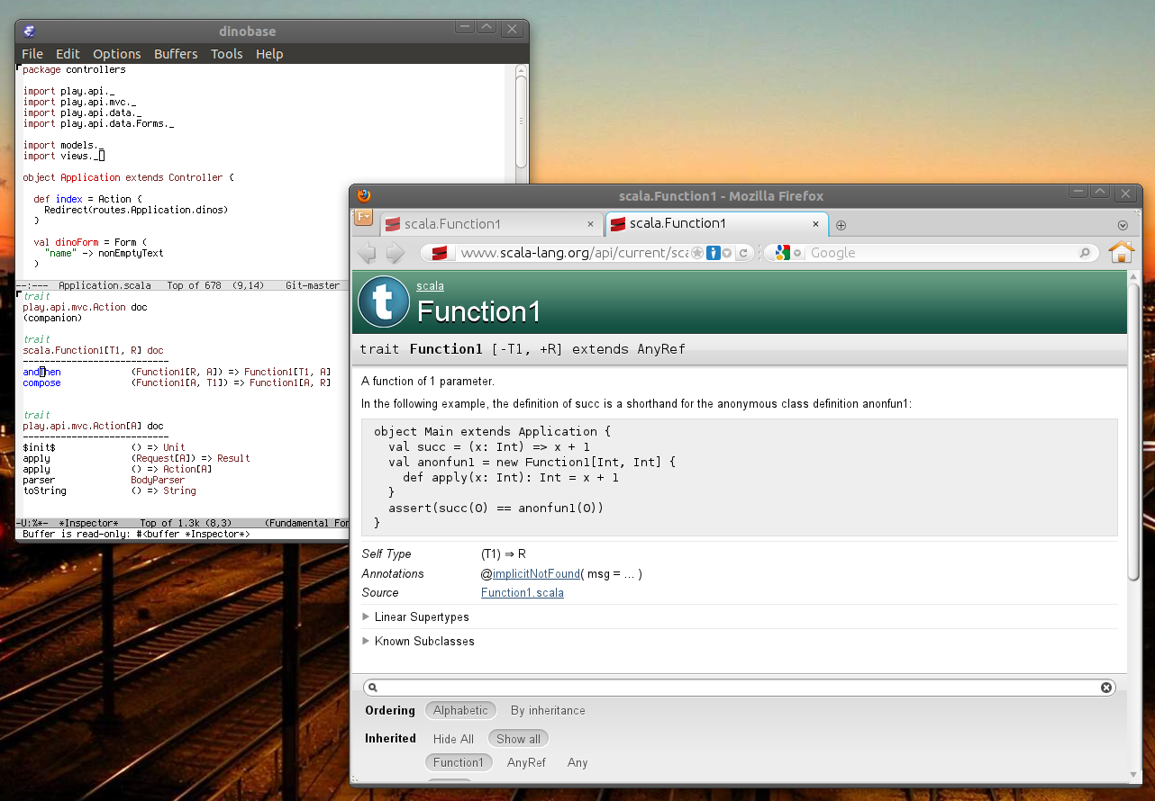 T-Rex Programming: Emacs as IDE for Play! 2.0 framework