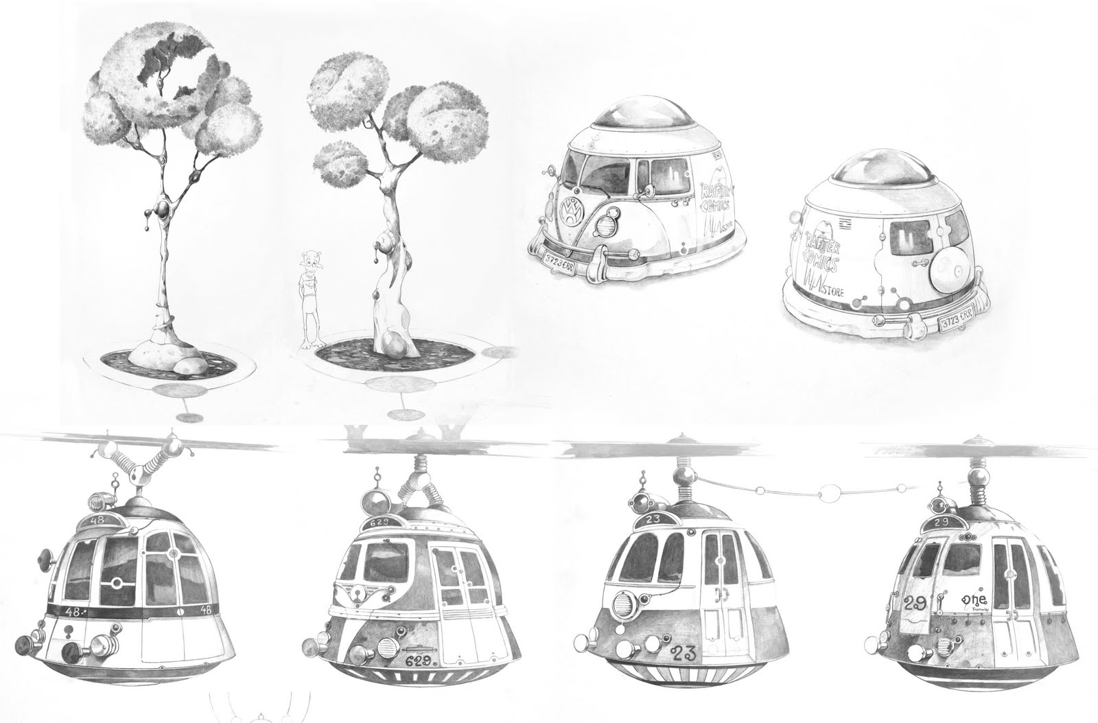 DAVID JARAIZ Matte Painter and Concept Artist : PLANET 51 Drawing