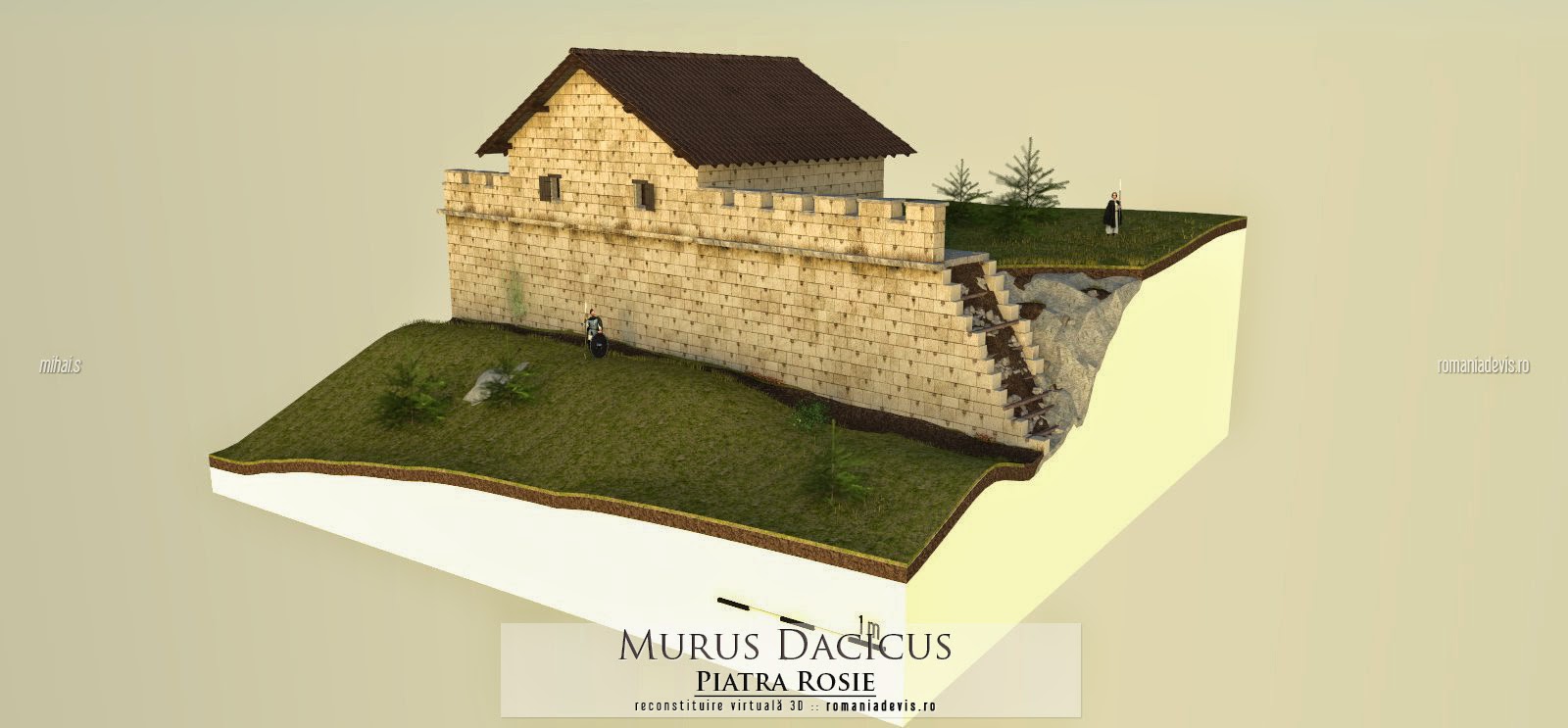 Murus dacicus, reconstituire 3D v.2