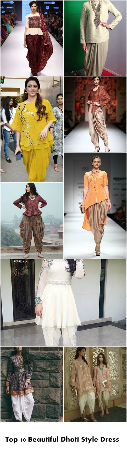 Top 10 Beautiful Dhoti Style Dress