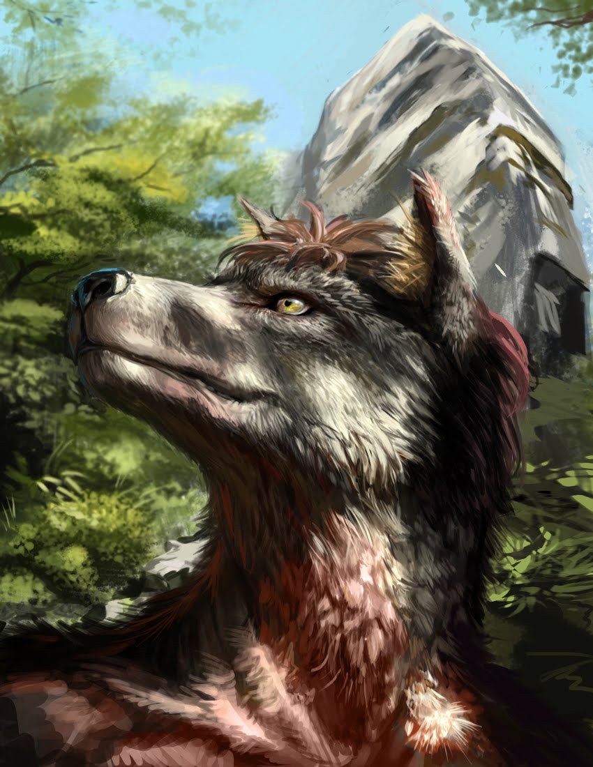 Art of Ryan Wardlow: Wolf-man portrait