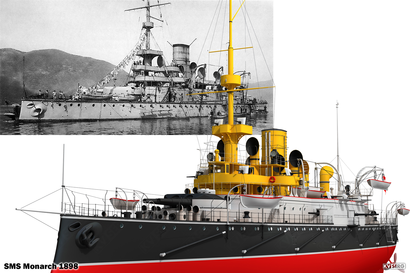 KVSERG ART: Additional images of the model SMS Monarch 1898