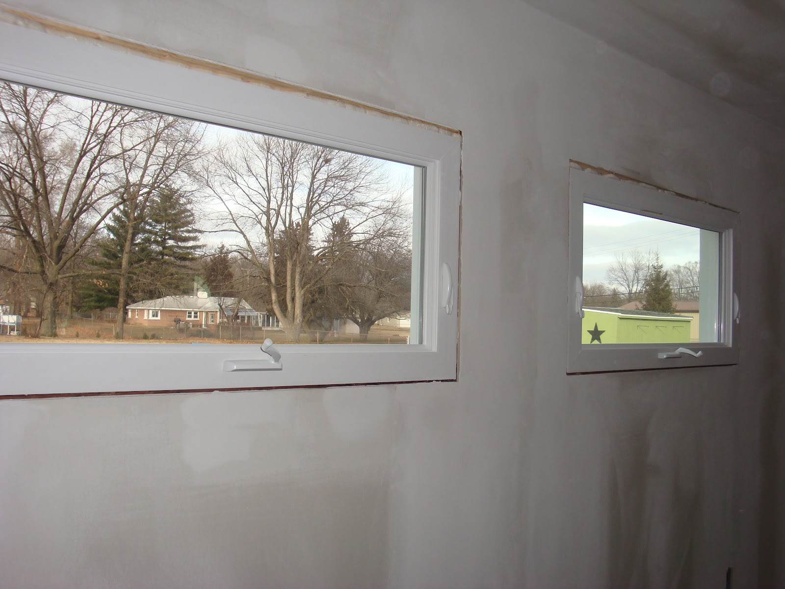 Ashley's Nest: Family Room: Windows and Drywall