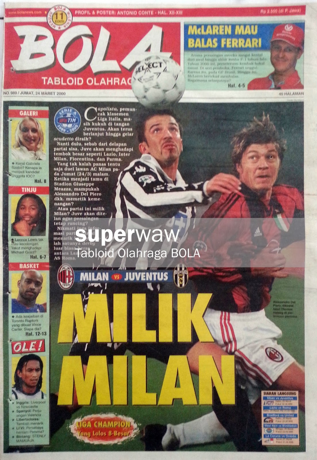 TABLOID BOLA: MILIK MILAN