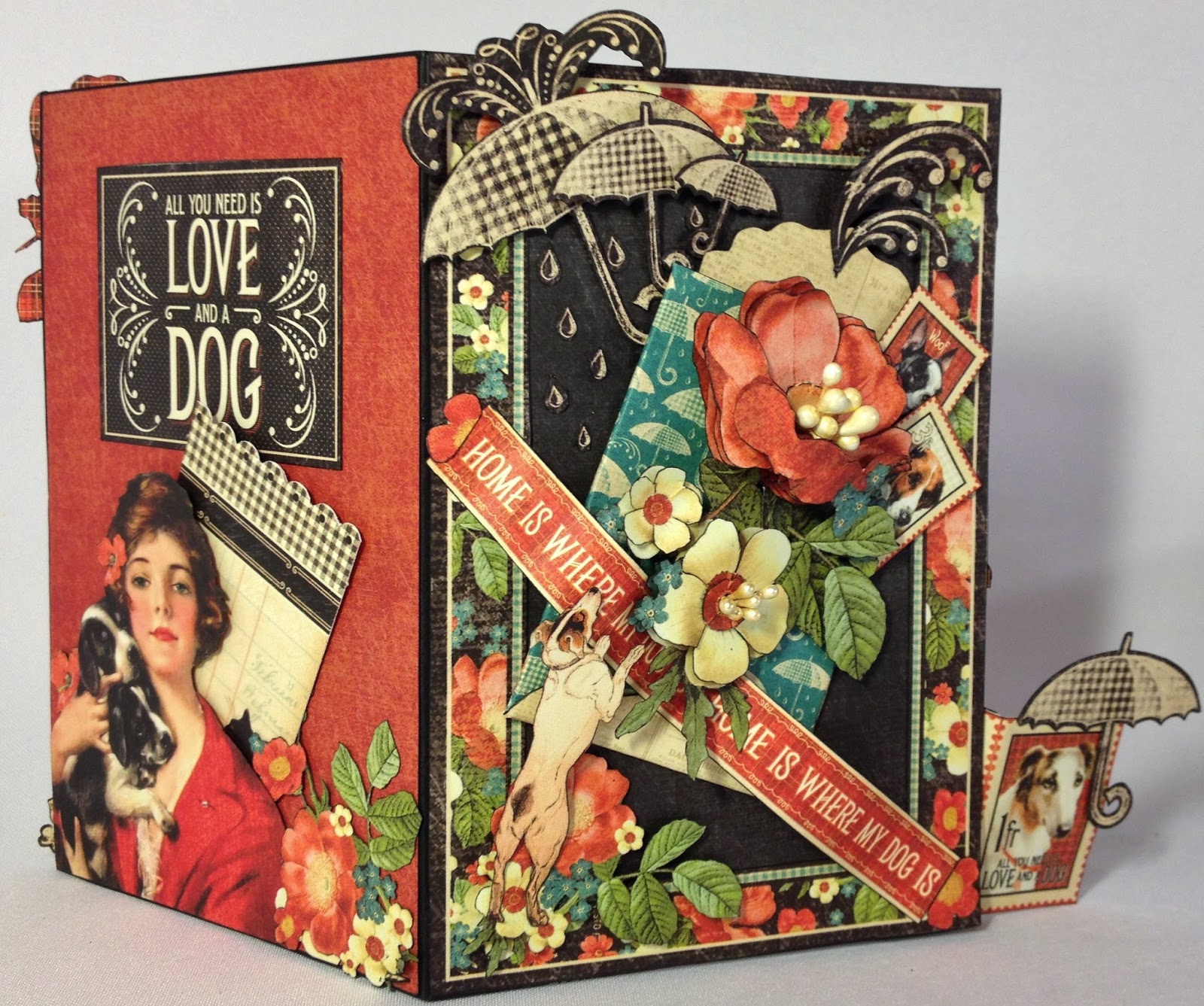 Graphic 45 Raining Cats & Dogs Dimensional Scene Card | annes ...