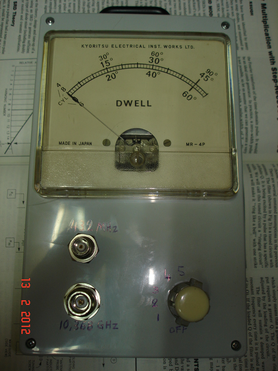 Ο 2Μδης στο διαδίκτυο...: RF mWatt-Meter 10,368GHz...