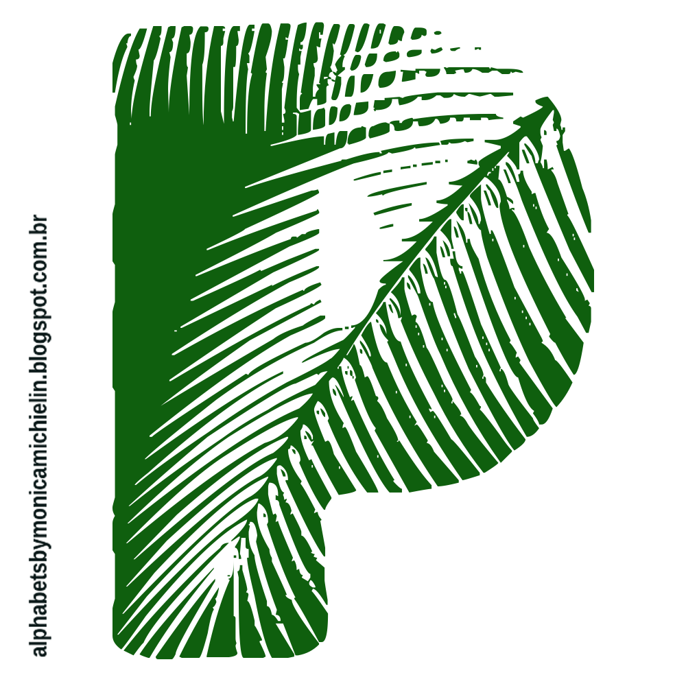 Free Alphabets: PALM LEAVES ALPHABET, ALFABETO FOLHAS DE PALMEIRA
