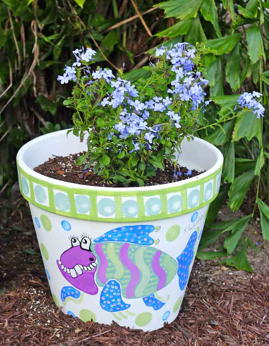 Rosemary Aubut's Daily Creative Journal: Funky Fish Pots!