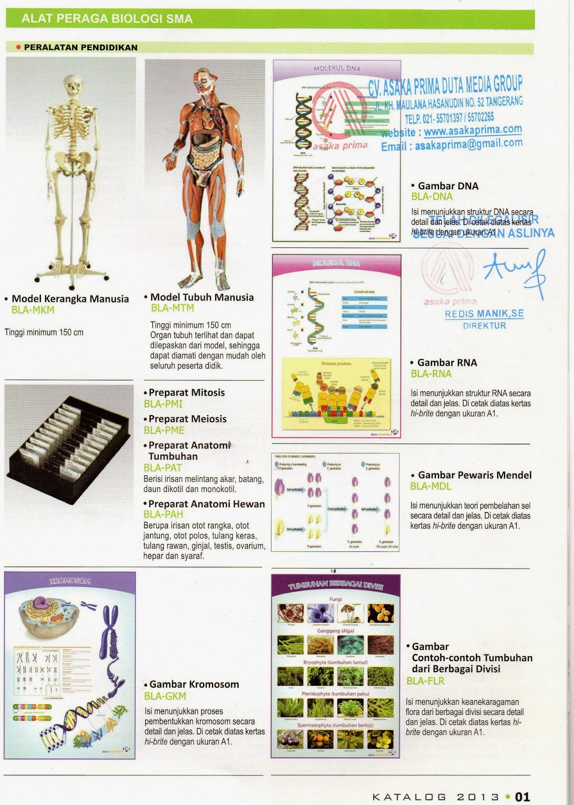 Lab Biologi SMA/ SMK – CV.Asaka Prima 021-55701397 ~ BROSUR PRODUK ...