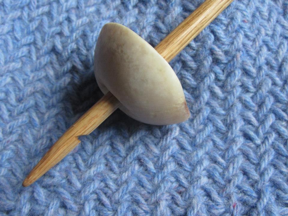 Viking Hands: Drop Spindle with Bone Whorl