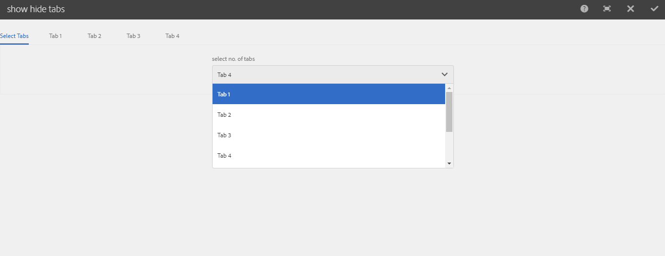AEM Learning blogs: AEm 6.2 show hide tabs in a component TOUCH UI