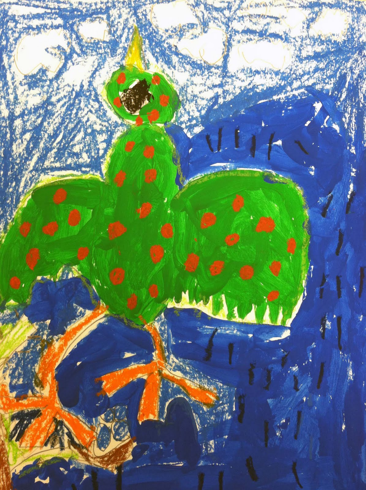 .: First Grade Folk Art Lesson