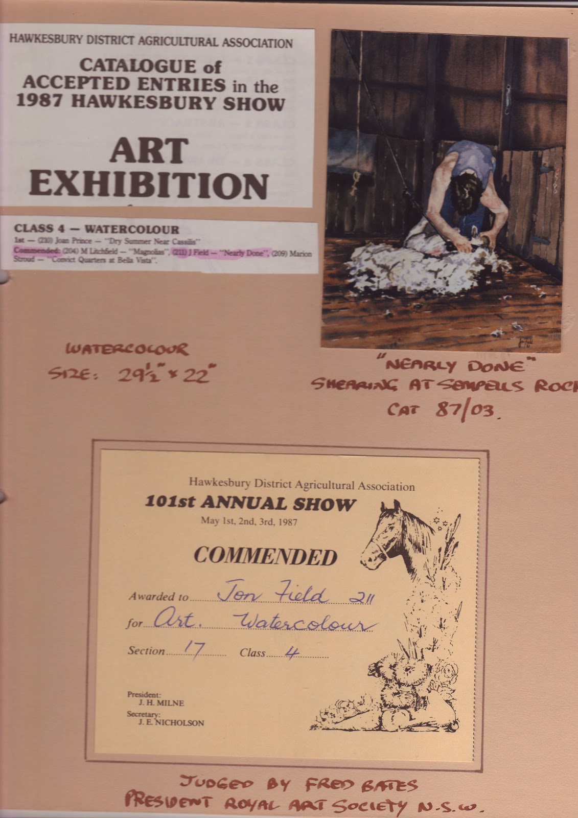 Jon Field - Australian Artist: Early Years