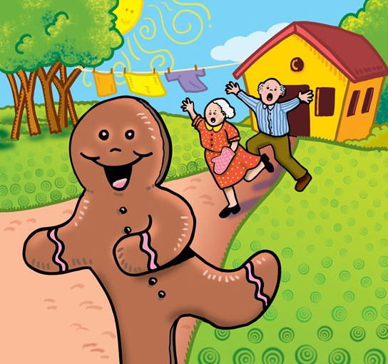 NJ Busse Fine Art: "Illustration for 'The Gingerbread Man'-2" Original ...