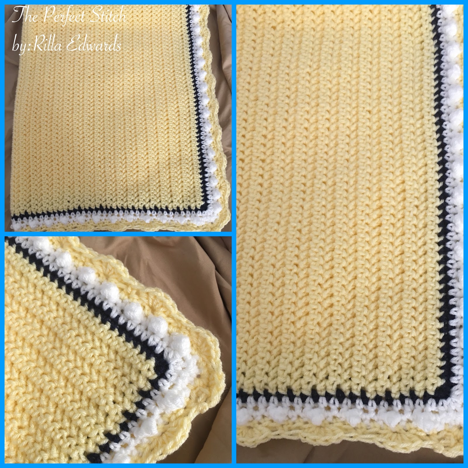 The Perfect Stitch...: Buttercup Michelin Baby Blanket with Bib Logo