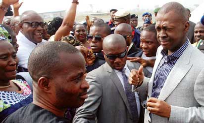 Pictures Of Gov Sullivan Chime Arrival In Enugu | CKN News