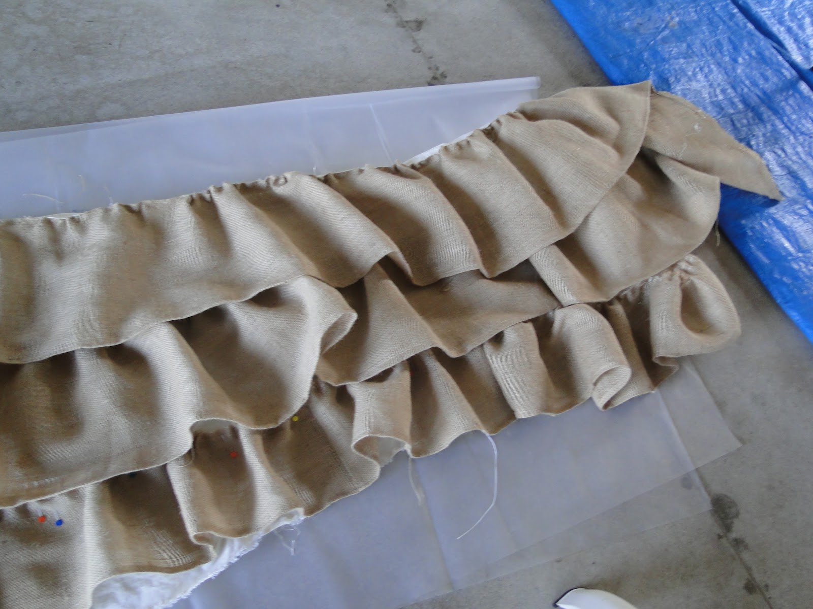 Lake Superior Weddings: DIY Ruffled Burlap Head tablecloth, Camellia's ...