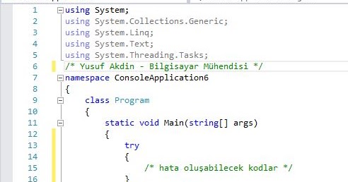 c# try catch finally yapısı