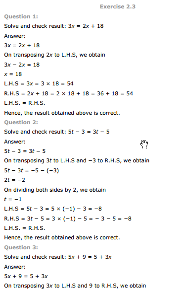 NCERT Text Book Solutions: NCERT Solutions for Class 8th Maths Chapter ...