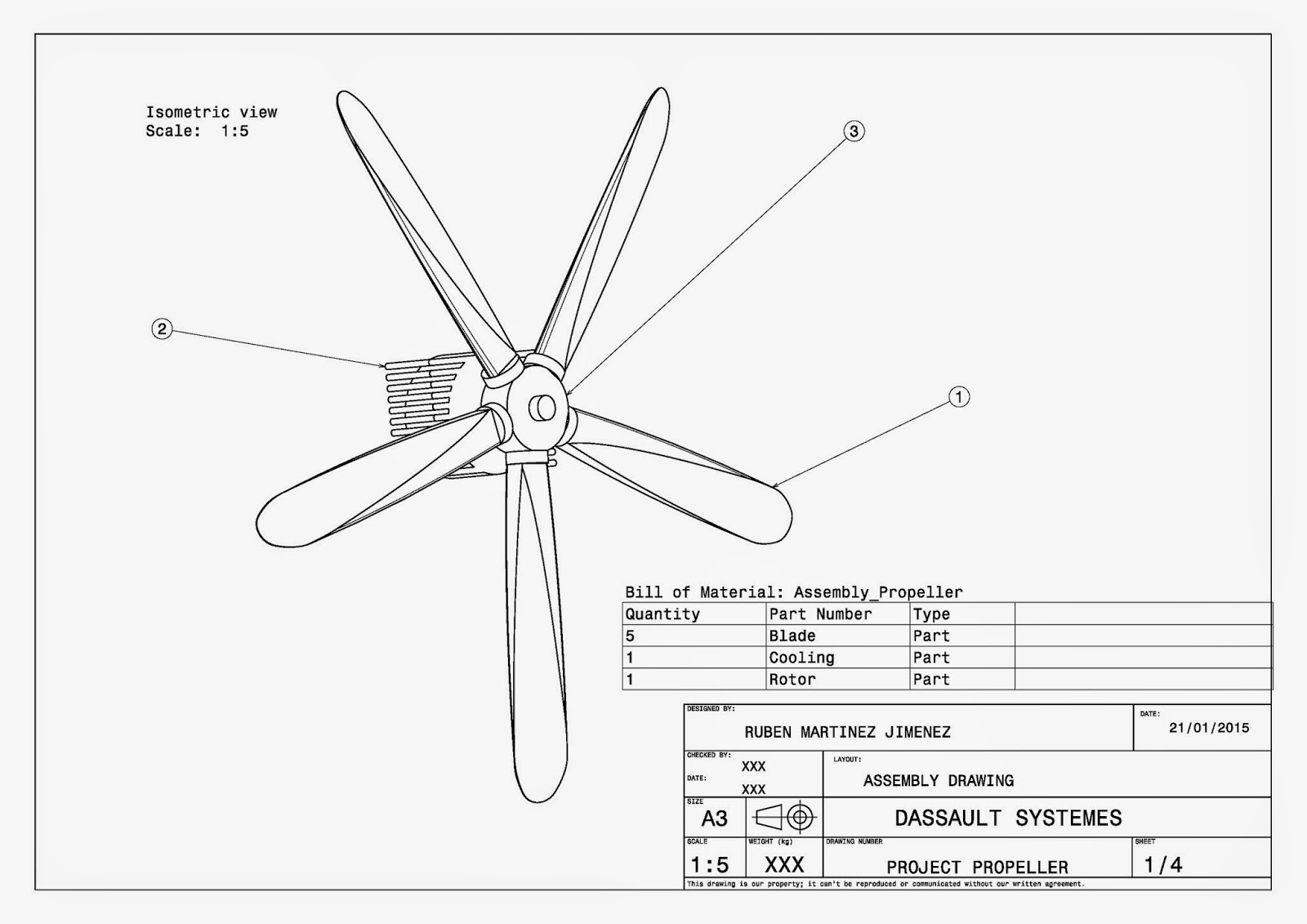 Project Rubén SolidWorks,Catia&Inventor: Propeller
