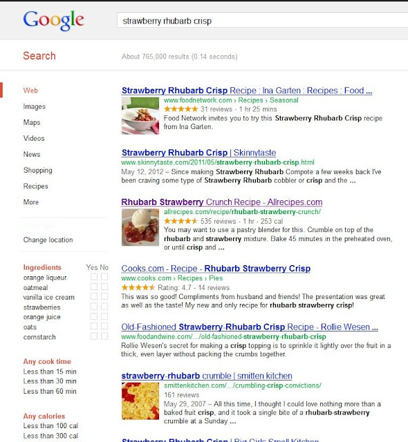 Adventures in Laurieland: Google's Recipe Search: Wow!