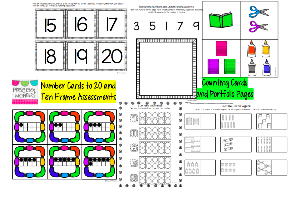 Preschool Wonders: Assessments!