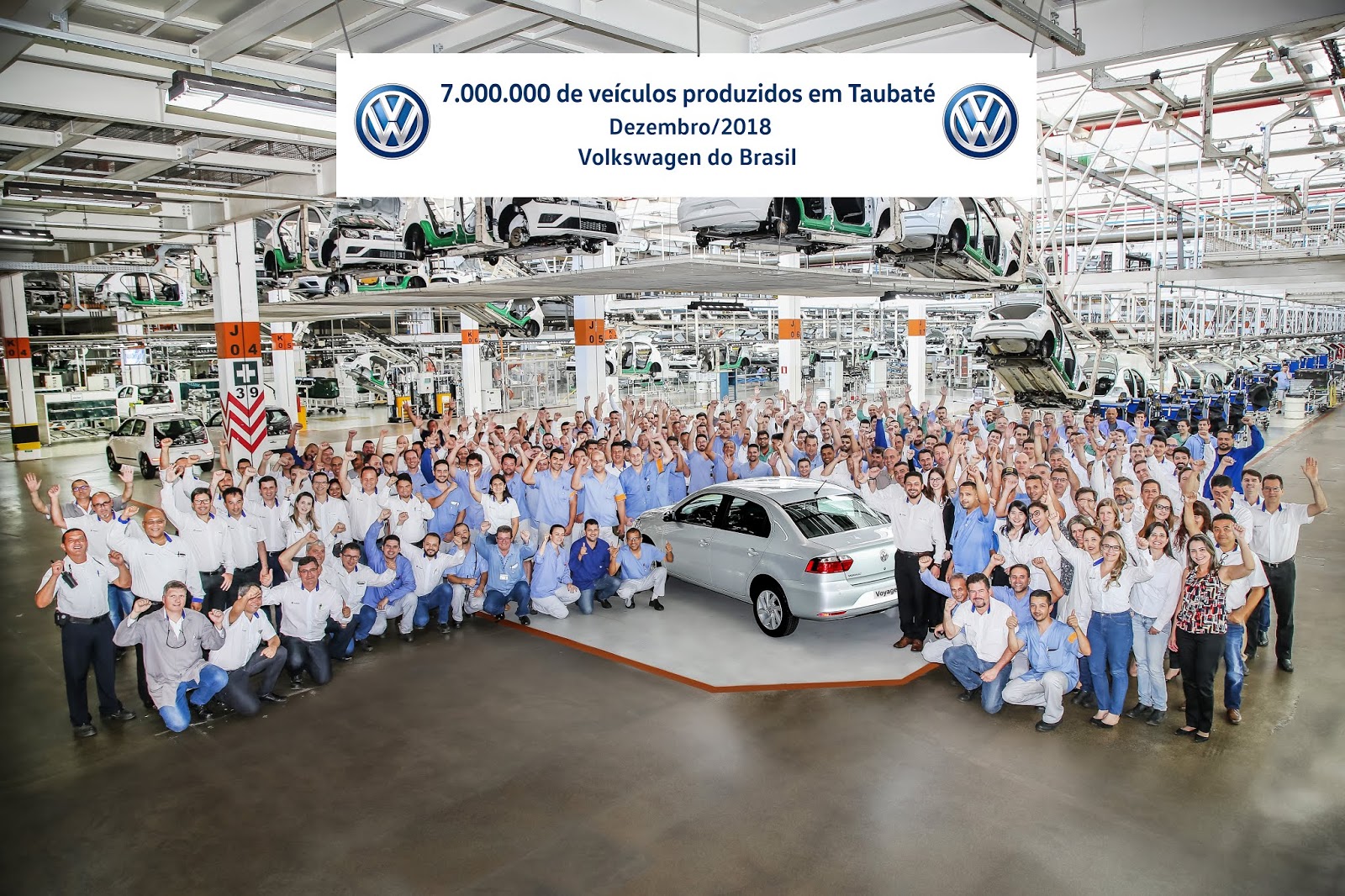 Volkswagen chega ao marco de 7 milhões de carros feitos em Taubaté (SP)