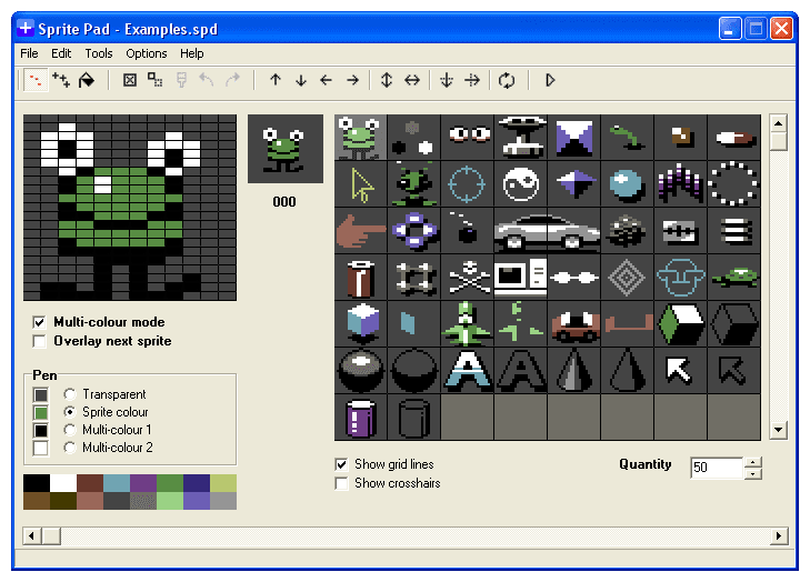 Sprite Pad 1.8: Creacion y edicion de Sprites sin limite, Commodore ...