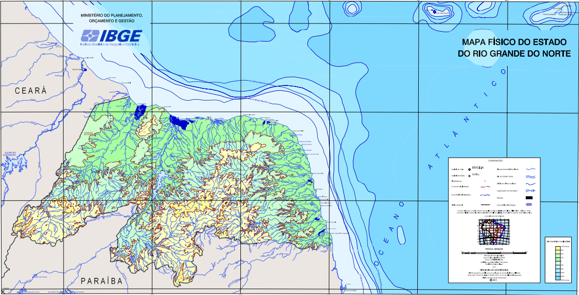 Mapas do Estado do Rio Grande do Norte - Fox Press™