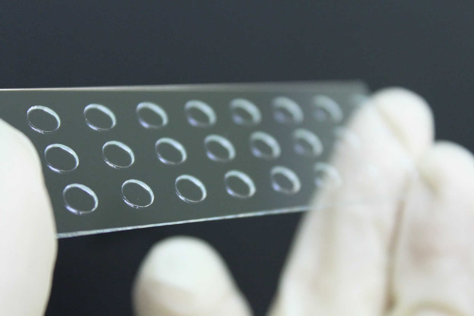 Etching Glass by HanaAMT: Microarray Slide Glass with 1Step Well for ...