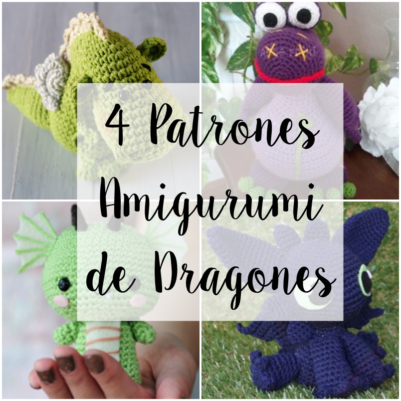 Pa Monísima: Yo: Los 4 patrones de dragón amigurumi que más me gustan
