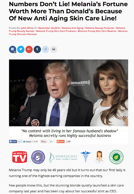 Melania Trump Skin Care Line... a #SCAM! #FLOTUS